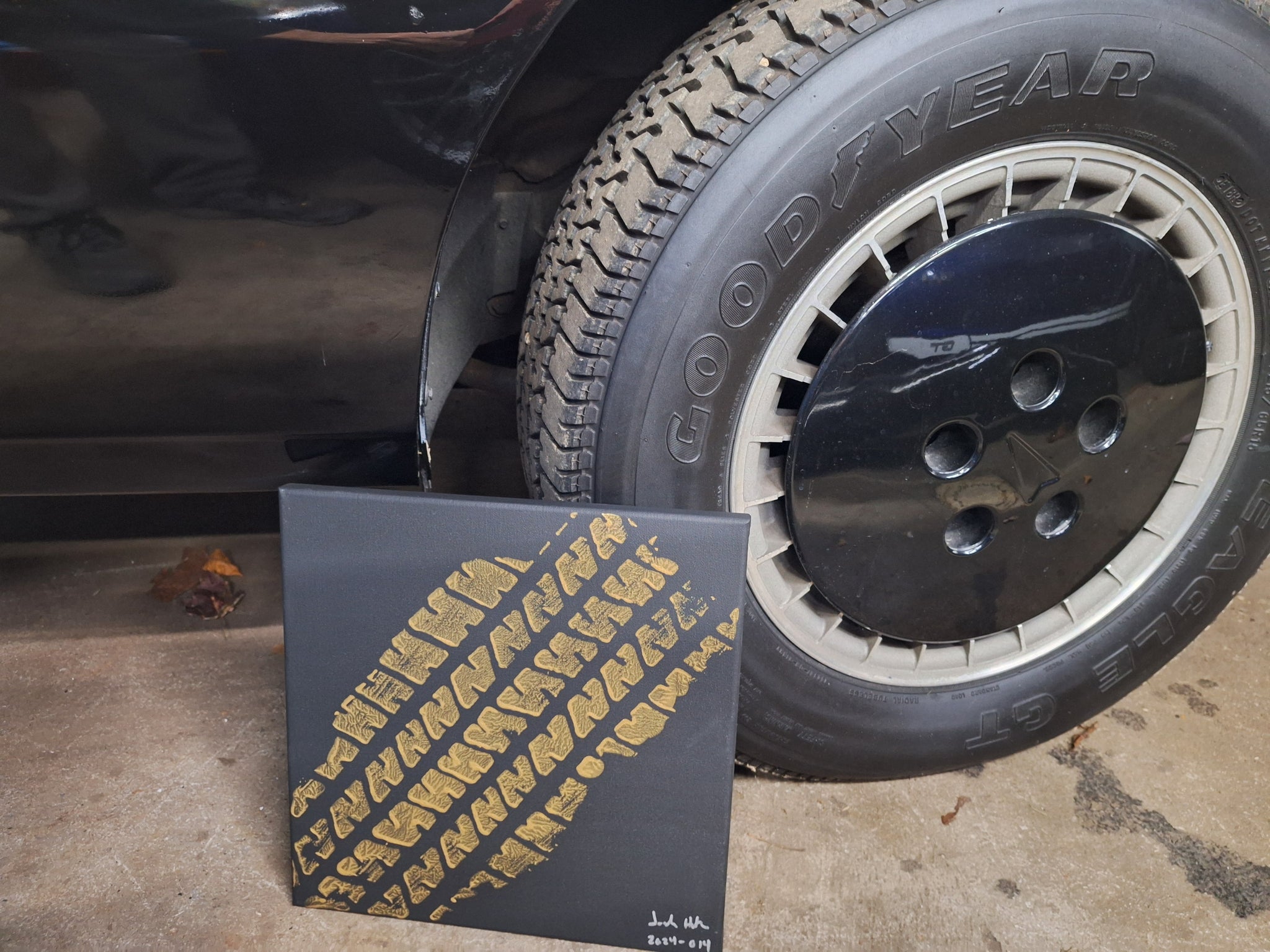 12"x12" KITT Tire Tread Painting on Canvas (Multiple Choices Available ...
