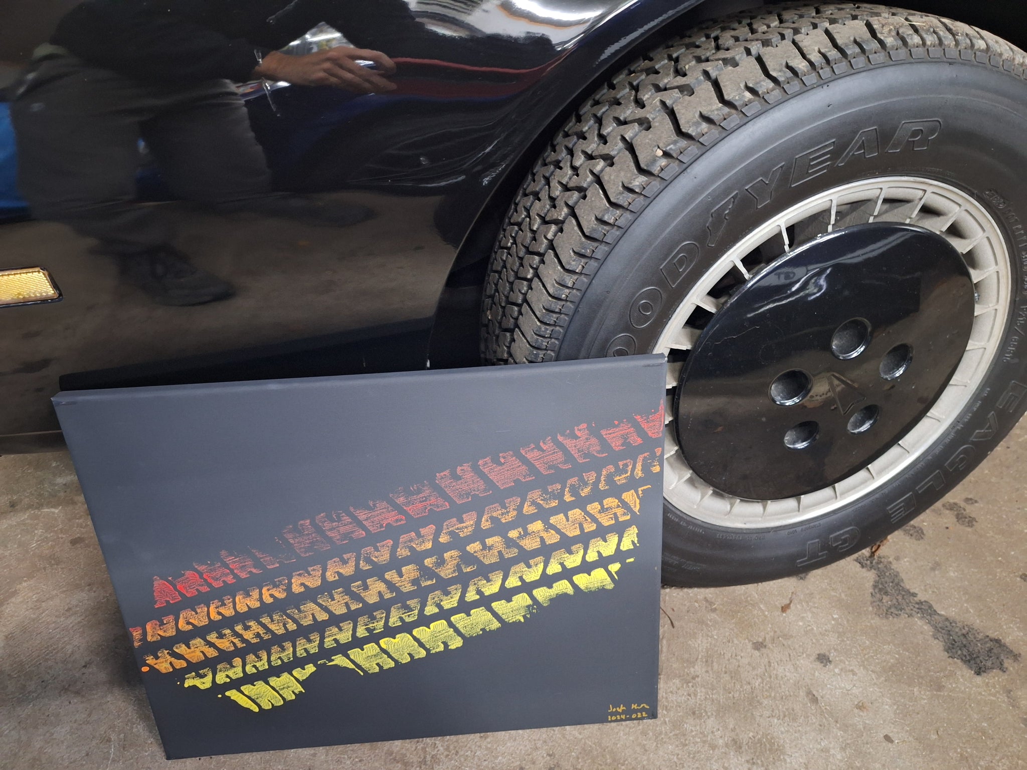 16"x20" KITT Tire Tread Painting on Canvas (Multiple Choices Available ...