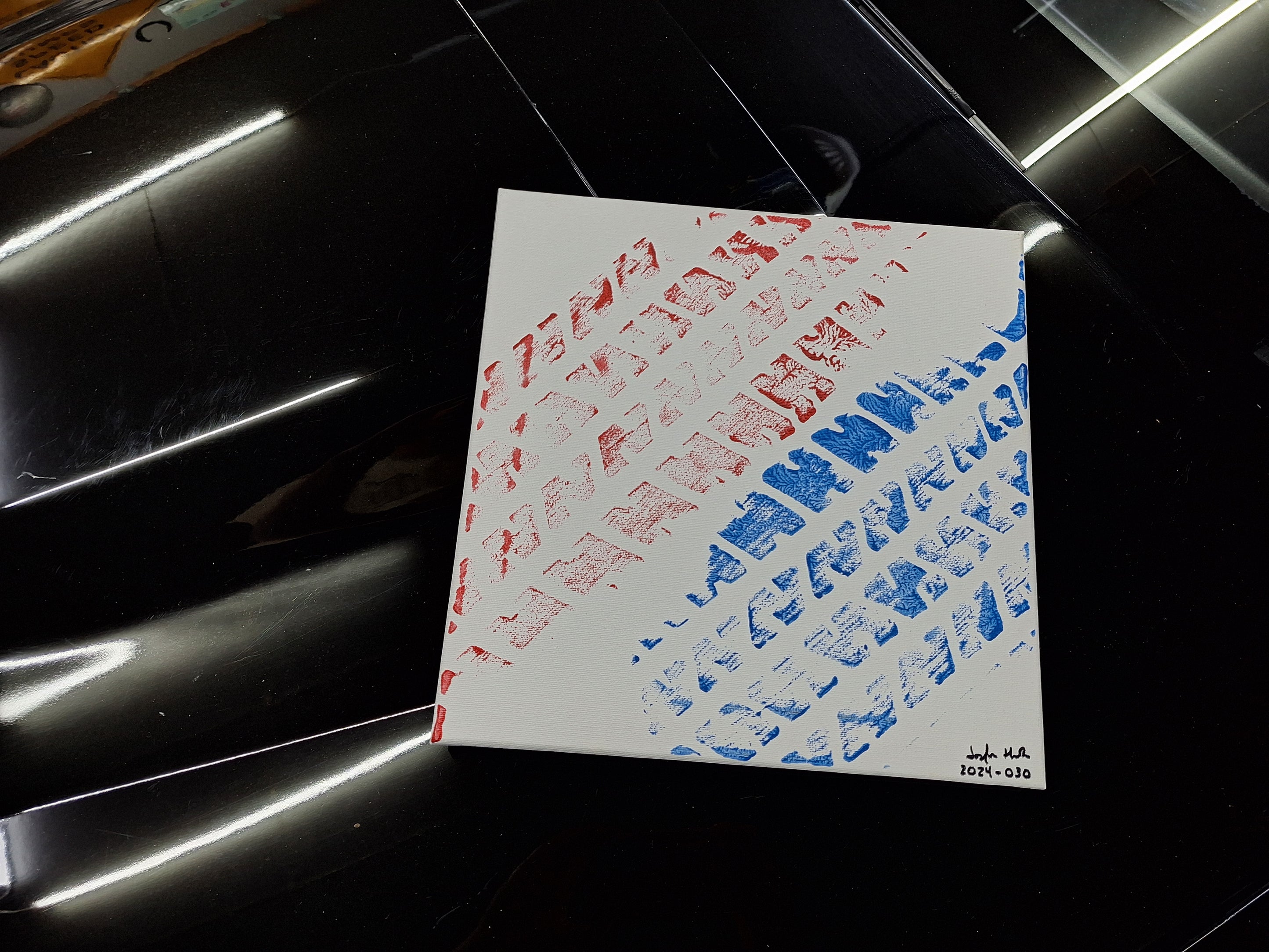 12"x12" KITT Tire Tread Painting on Canvas (Multiple Choices Available ...